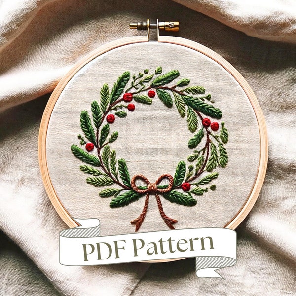 Wreath Embroidery - Etsy