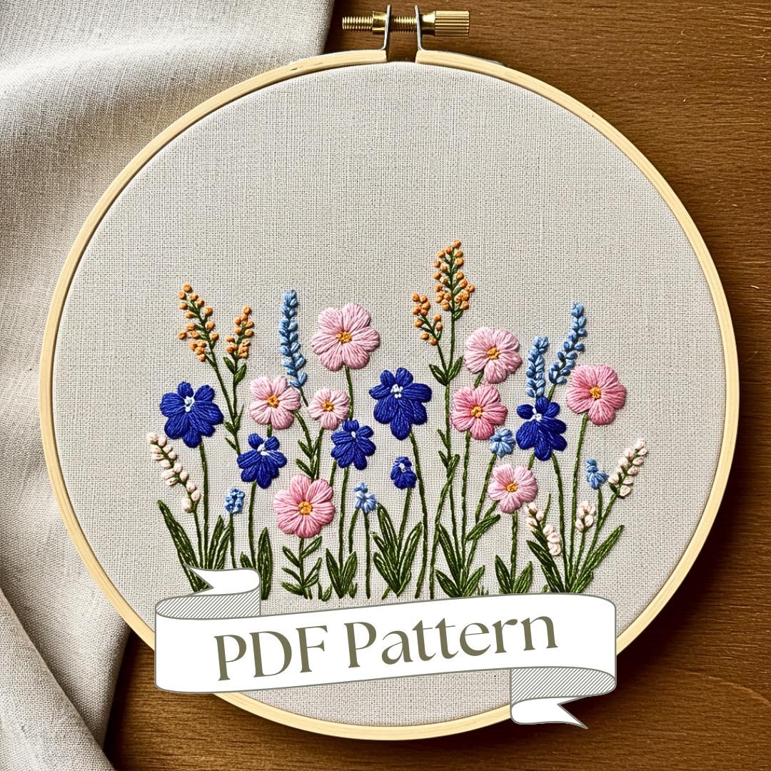 Beginner Flower Embroidery Pattern Floral Embroidery Embroidery Spring ...