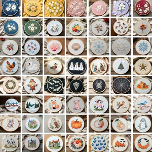 WHOLE SHOP BUNDLE Hand Embroidery Pattern Collection Embroidery Pattern ...
