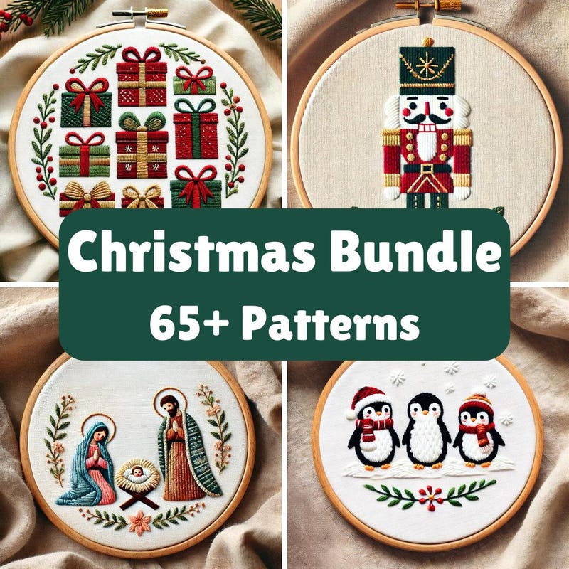Christmas Embroidery Pattern - Etsy