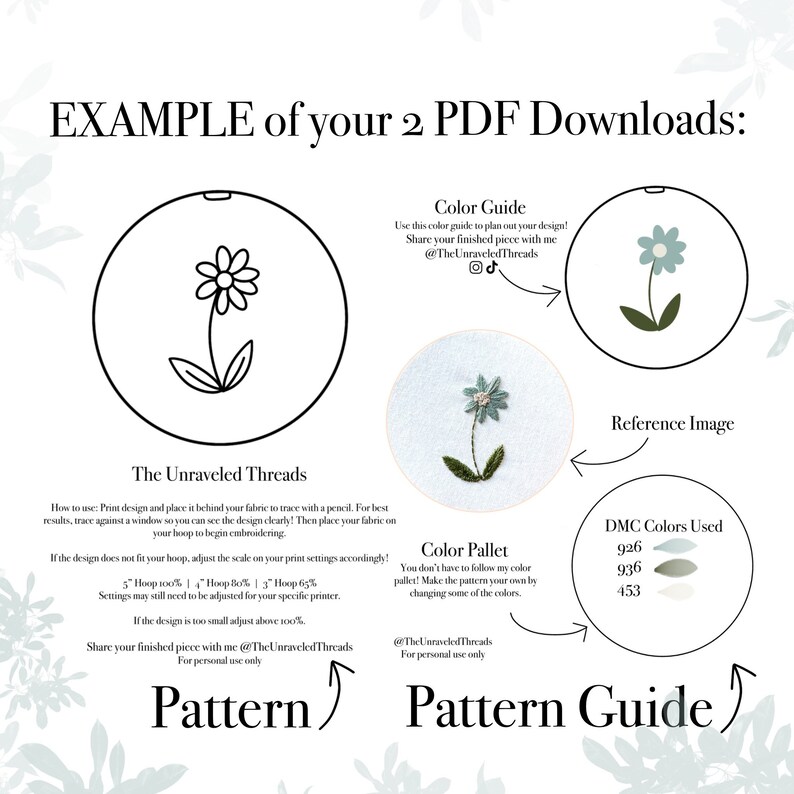 PDF Pattern Easy Beginner Flower Pattern PDF | Etsy
