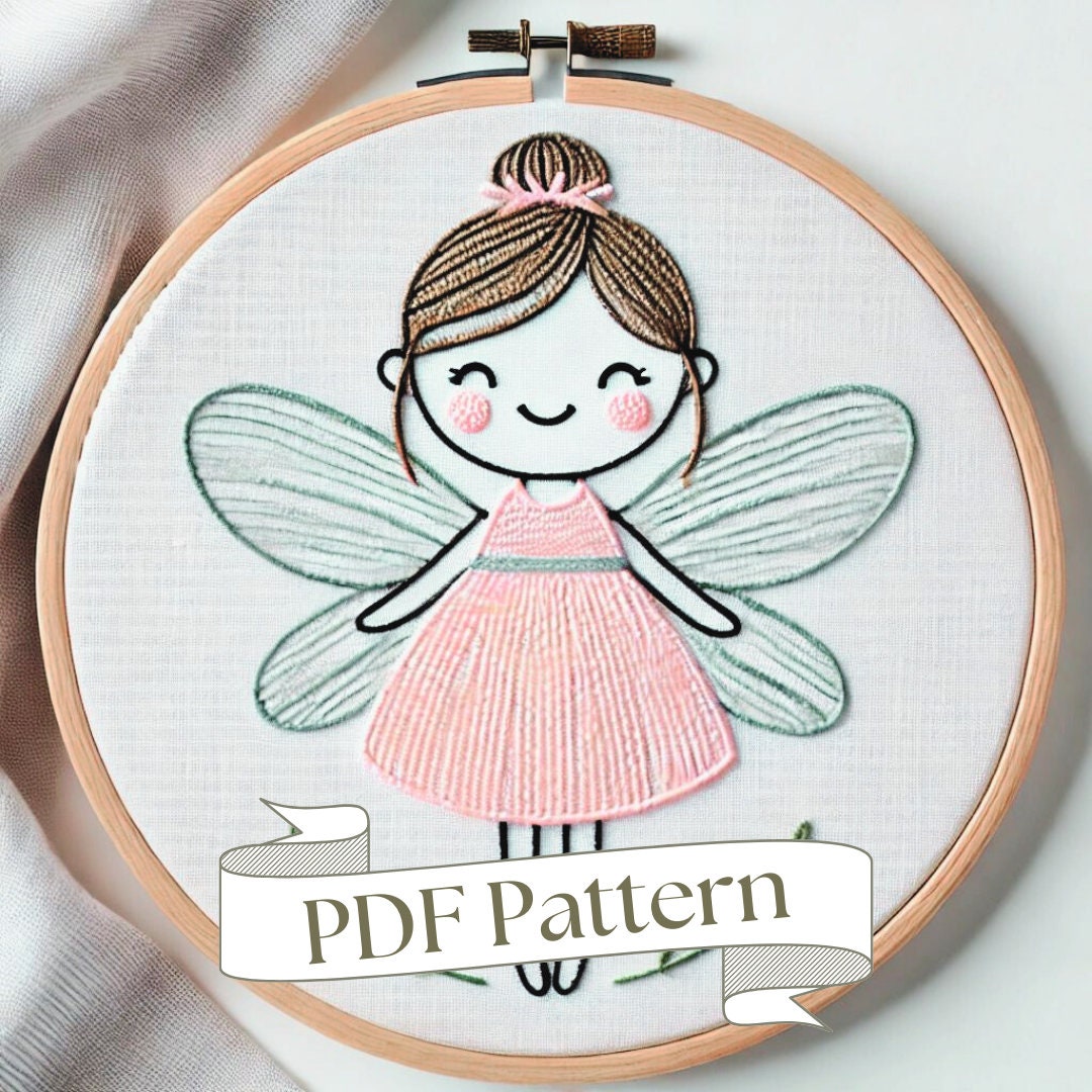 Tooth Fairy Castle Embroidery Pattern, DIY Kids Embroidery (PDF Pattern ...