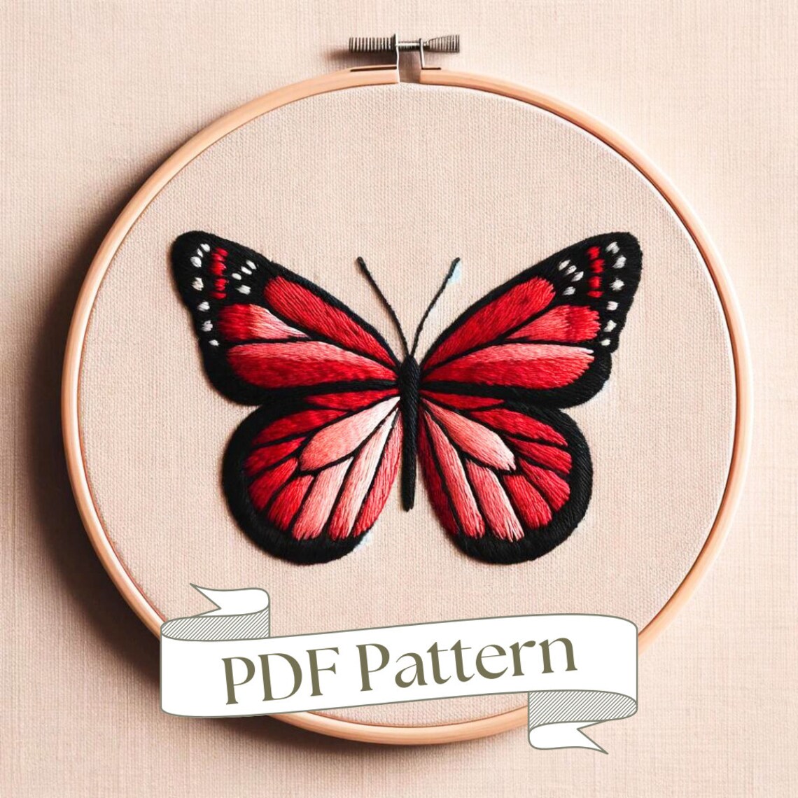 Butterfly Embroidery Pattern Bug Embroidery Instant Download Animal ...