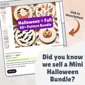 Floral Ghost Embroidery Pattern Halloween Embroidery Pattern Fall ...