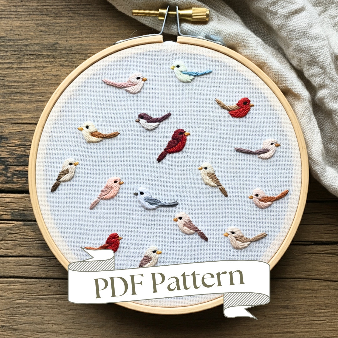 Bird Embroidery Pattern Animal Embroidery Pattern Floral Embroidery ...
