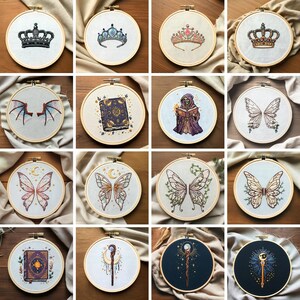 Fantasy Embroidery Pattern Bundle: Dragon, Fairy, Castle (PDF) - Etsy