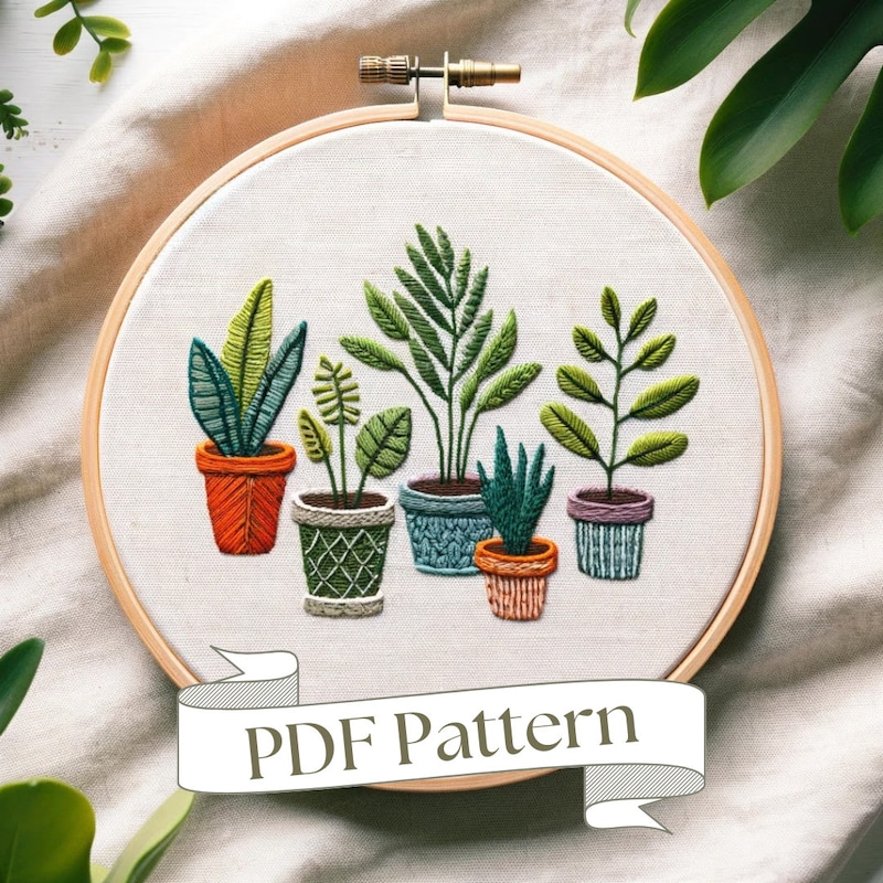 Plant Embroidery - Etsy