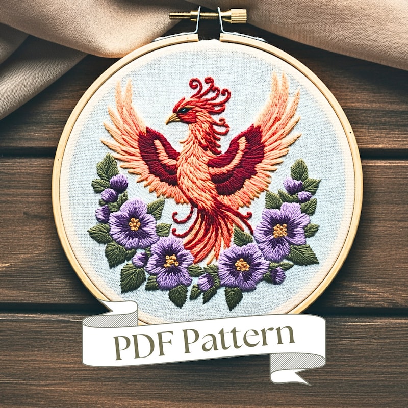Phoenix Embroidery - Etsy