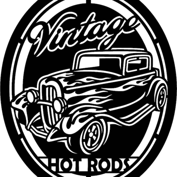 Hot Rod Drawing - Etsy