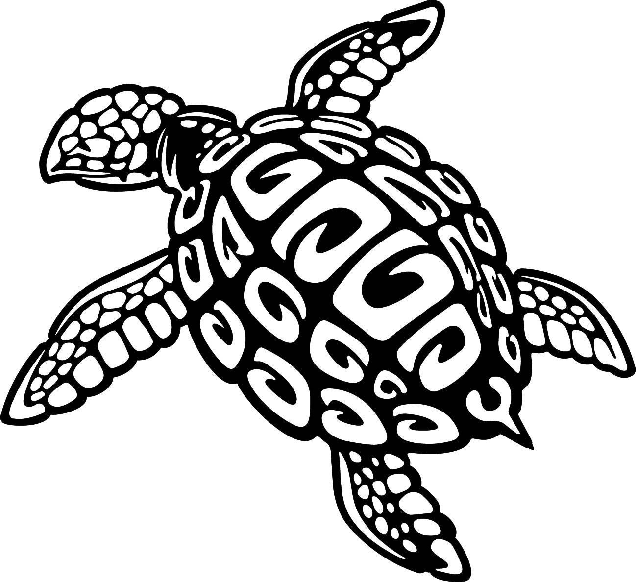 Sea Turtle Saltwater Marine Life DXF File Plasma Laser - Etsy