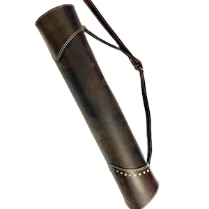 Brown Leather QUIVER/ Side Quiver / Arrow Hip Quiver / Medieval Quiver ...