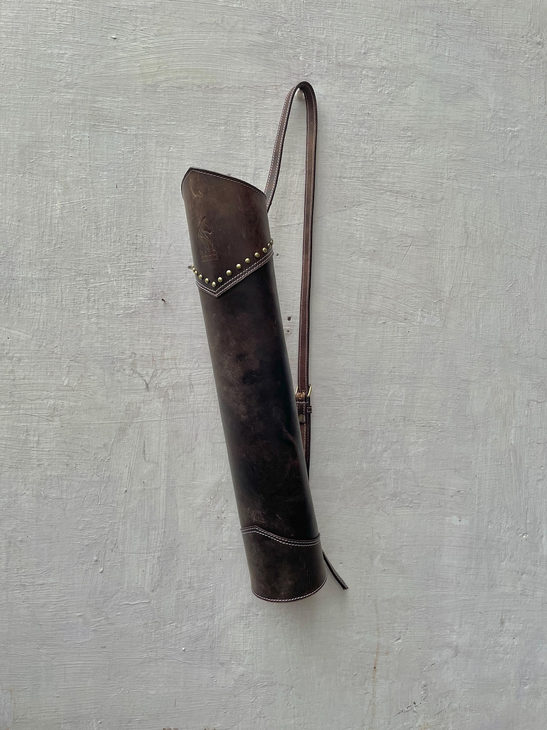 Brown Leather QUIVER/ Side Quiver / Arrow Hip Quiver / Medieval Quiver ...