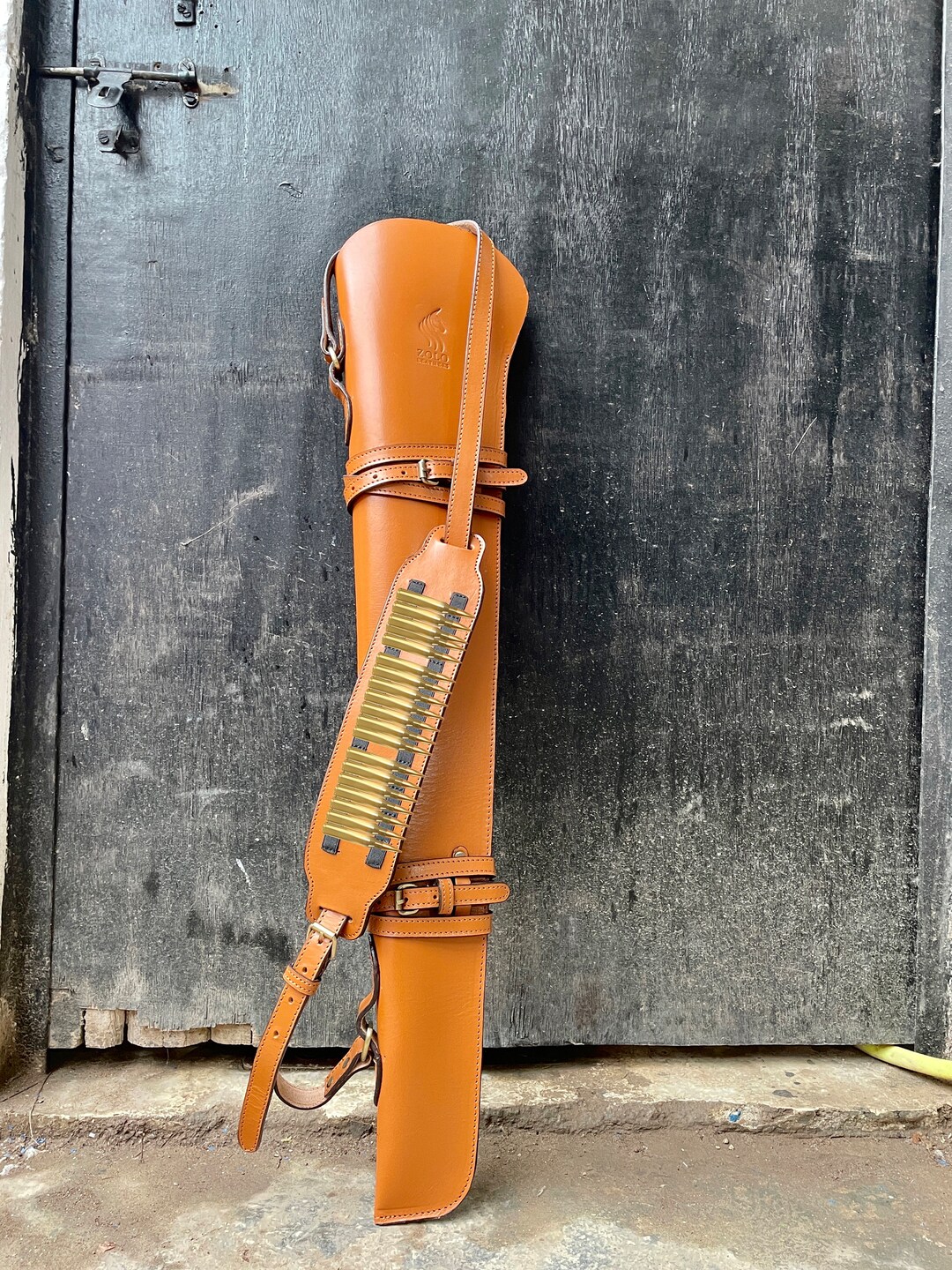 33" Western Rifle Scabbard With Bullet Strip Cartridge Ammo - Versatile ...