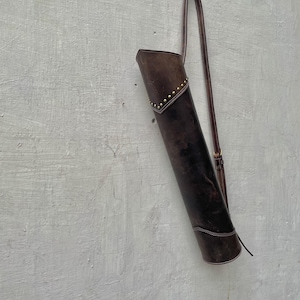 Brown Leather QUIVER/ Side Quiver / Arrow Hip Quiver / Medieval Quiver ...