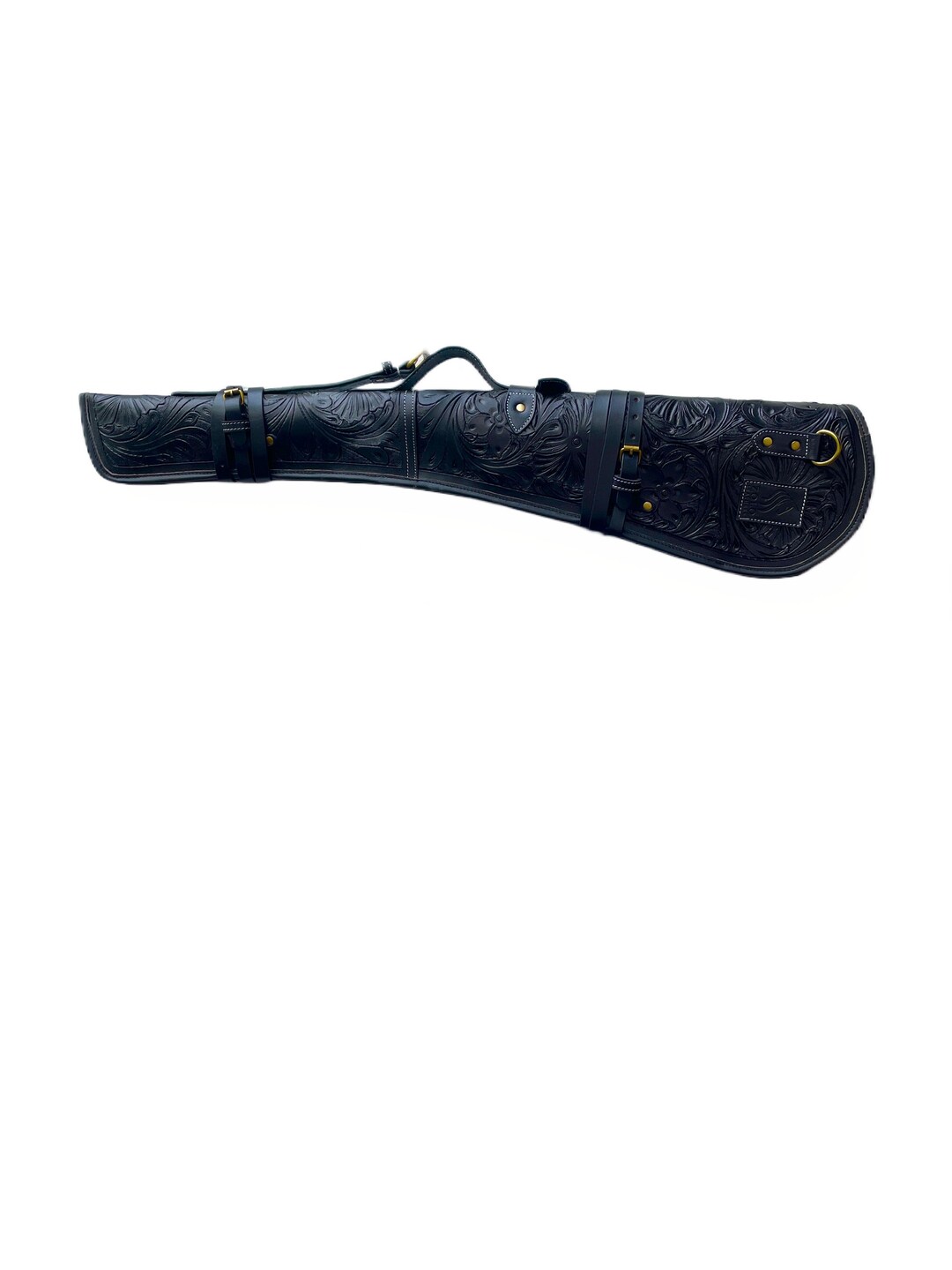 Leather Rifle Scabbard Western Tooled Leather Rifle Sleeve Shotgun Case ...