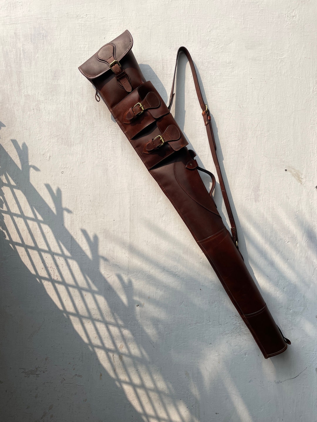 Western Rifle Scabbard - Full Grain Leather Rifle Scabbard With Fur ...