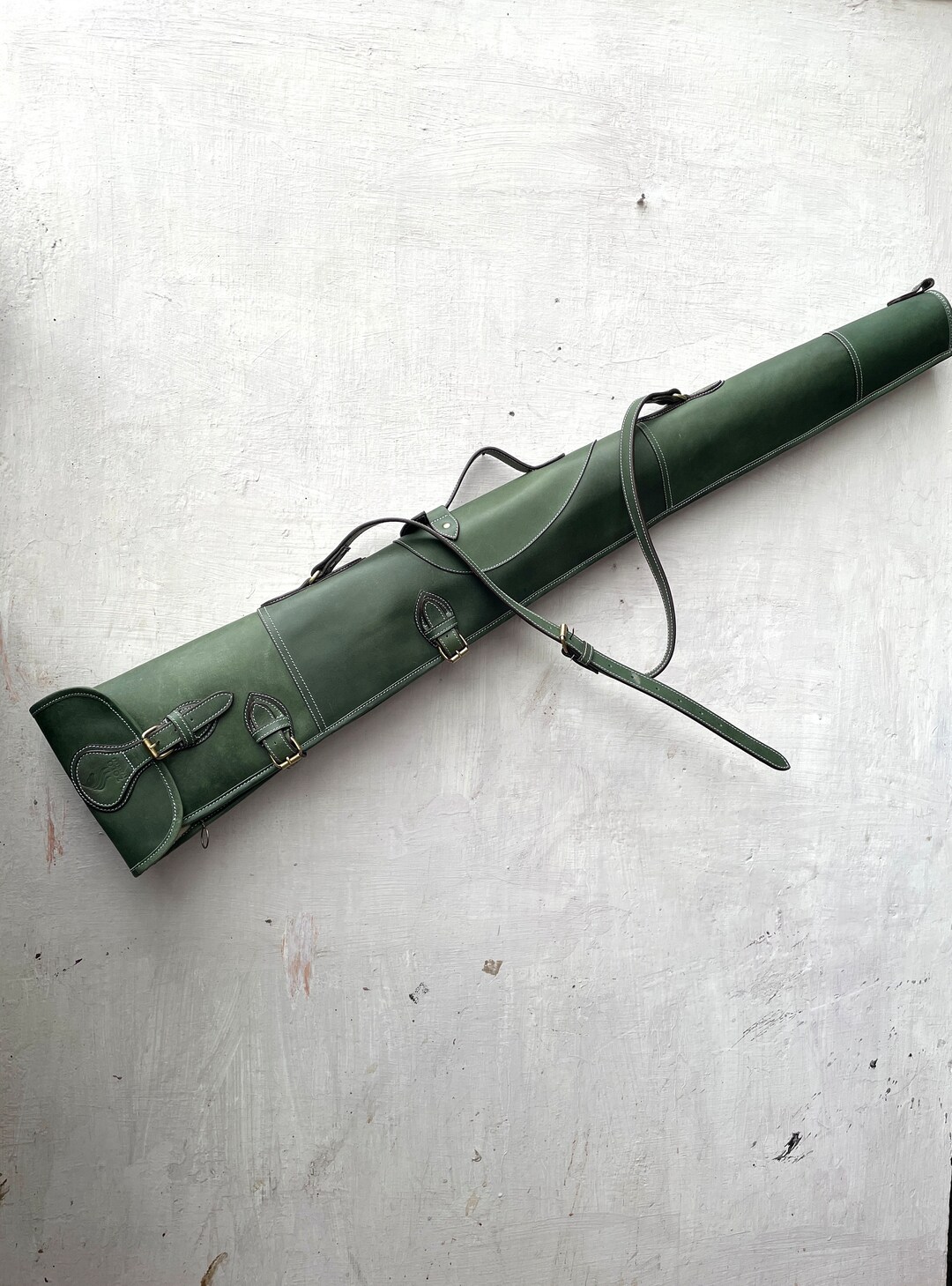 50 Inch Military Green Leather Rifle Scabbard Cover | Hunting ...