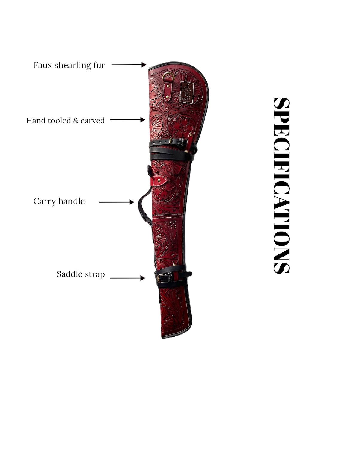 Handmade Leather Shoulder Rifle Carrying Gun Case, Western Tooled ...