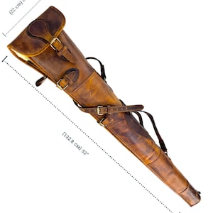 Handmade Leather Shotgun Case Rifle Scabbard Gun Sling Rifle Slip Bag ...