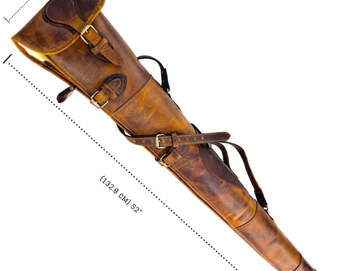 Handmade Leather Shotgun Case Rifle Scabbard 48-50 Gun Sling Rifle Slip ...