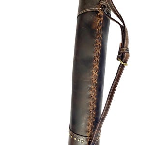Brown Leather QUIVER/ Side Quiver / Arrow Hip Quiver / Medieval Quiver ...