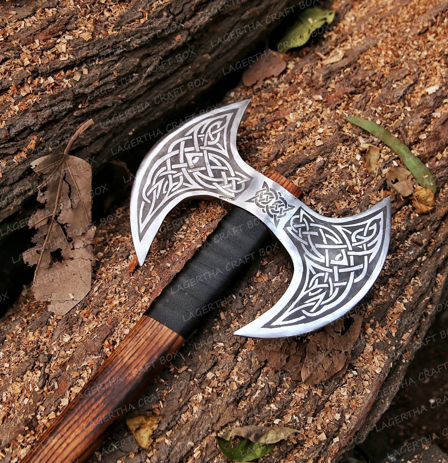 Double Headed Viking Axe Christmas Gift Custom Hand Forged - Etsy