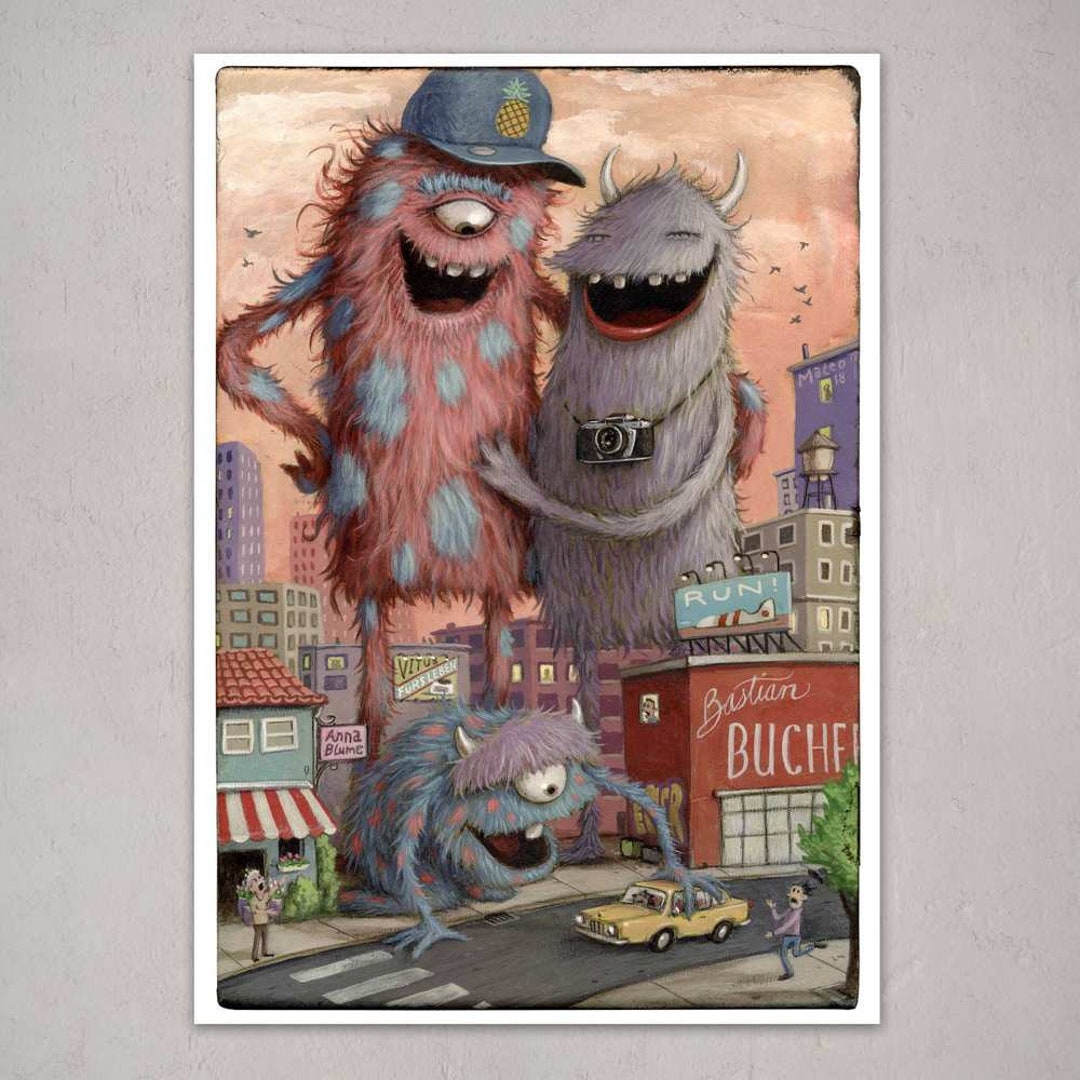 Monster Image Monsters Posters Monster Art Print Monster Mural Monster ...