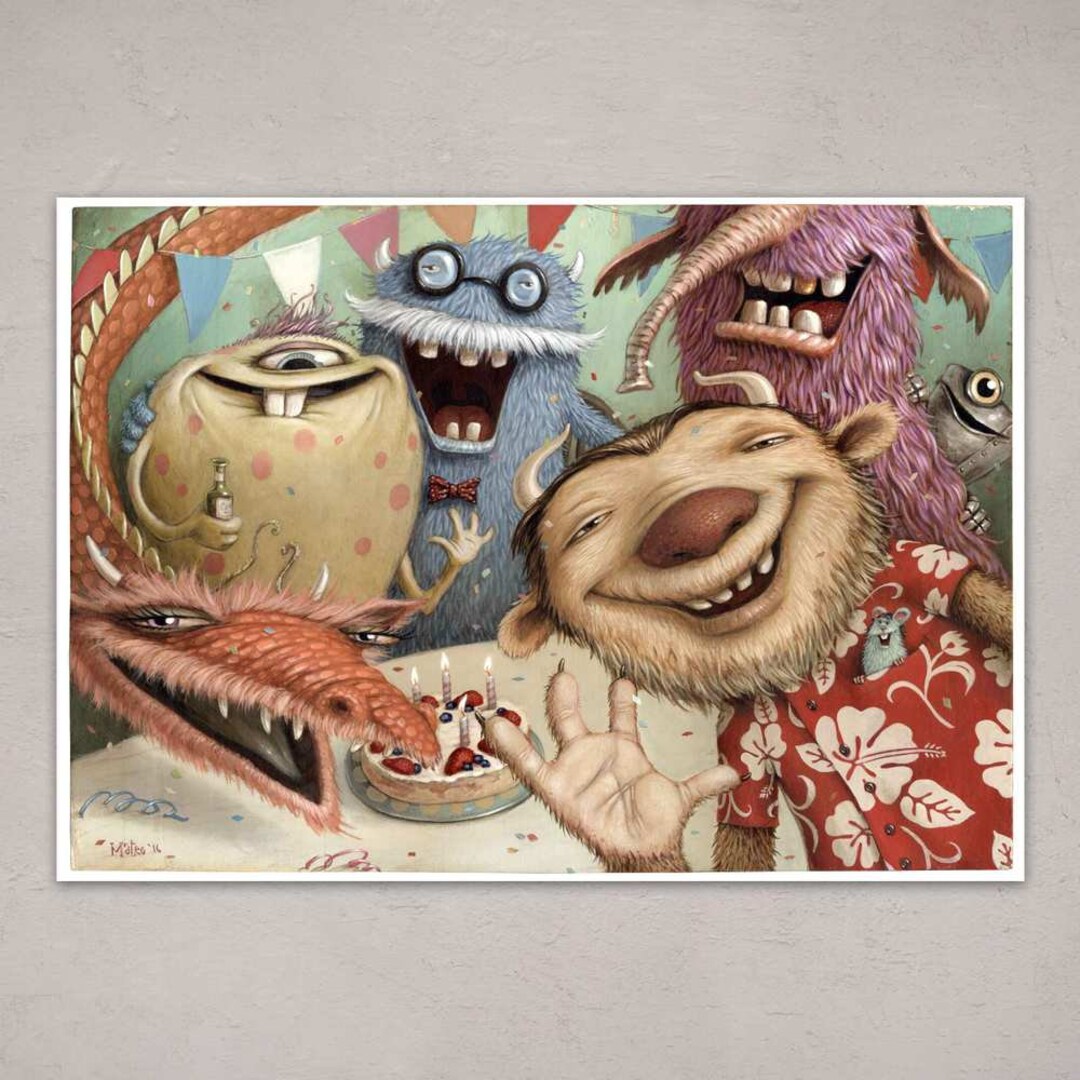 Monster Image Monsters Posters Monster Art Print Monster Mural Monster ...