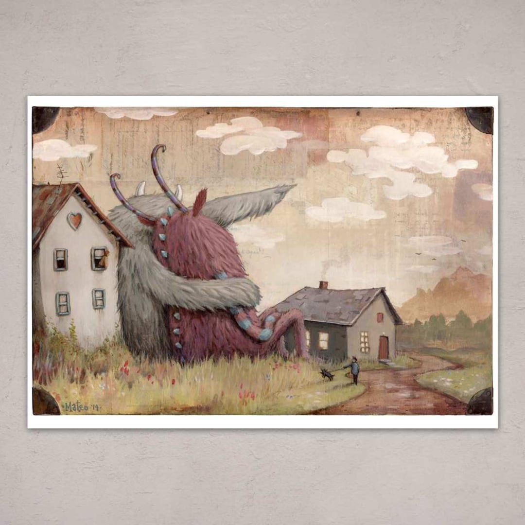 Monster Bild Monster Poster Monster Art Print Monster - Etsy.de