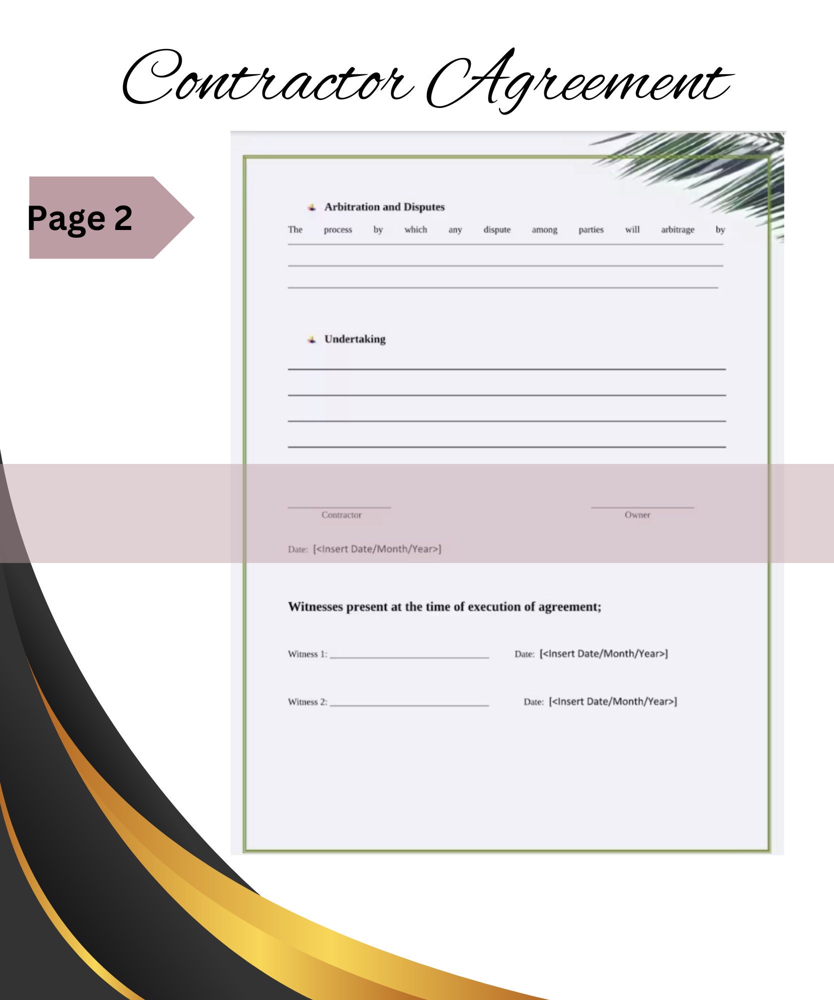 Contractor Agreement Template, Contract Template, Construction Template ...