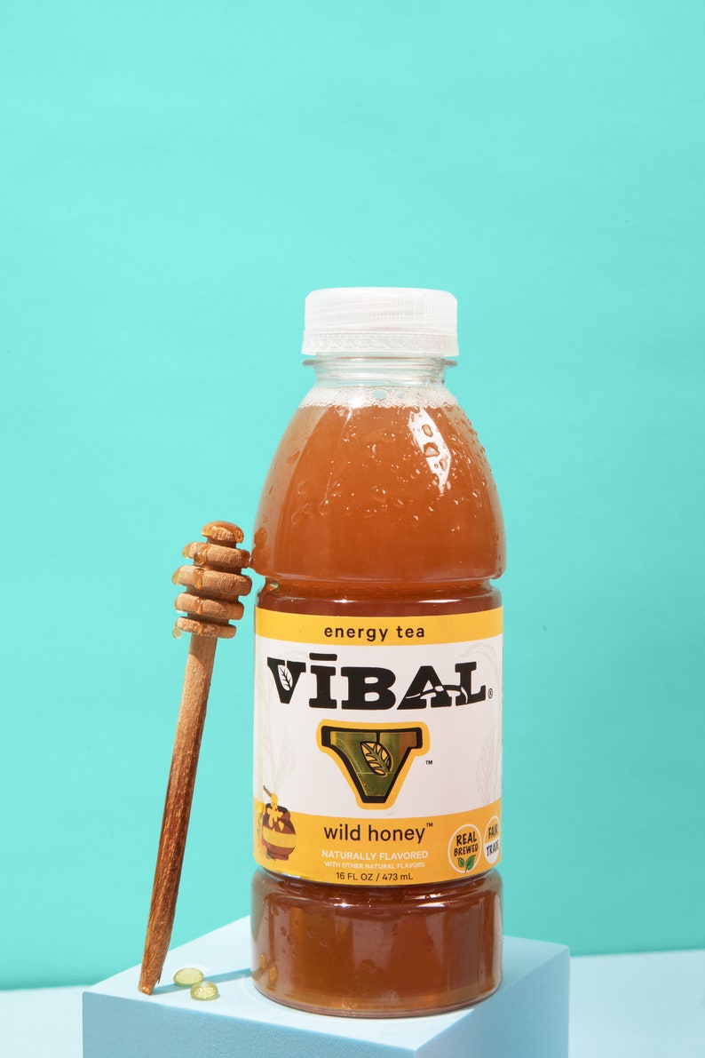VIBAL ENERGY TEA | Wild Honey | 6-pack | Natural Energy Drink | Low ...