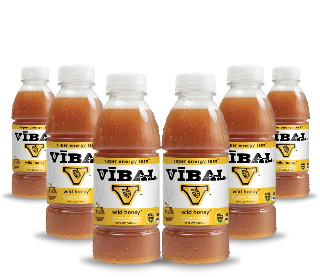 VIBAL ENERGY TEA Wild Honey 6-pack Natural Energy Drink - Etsy