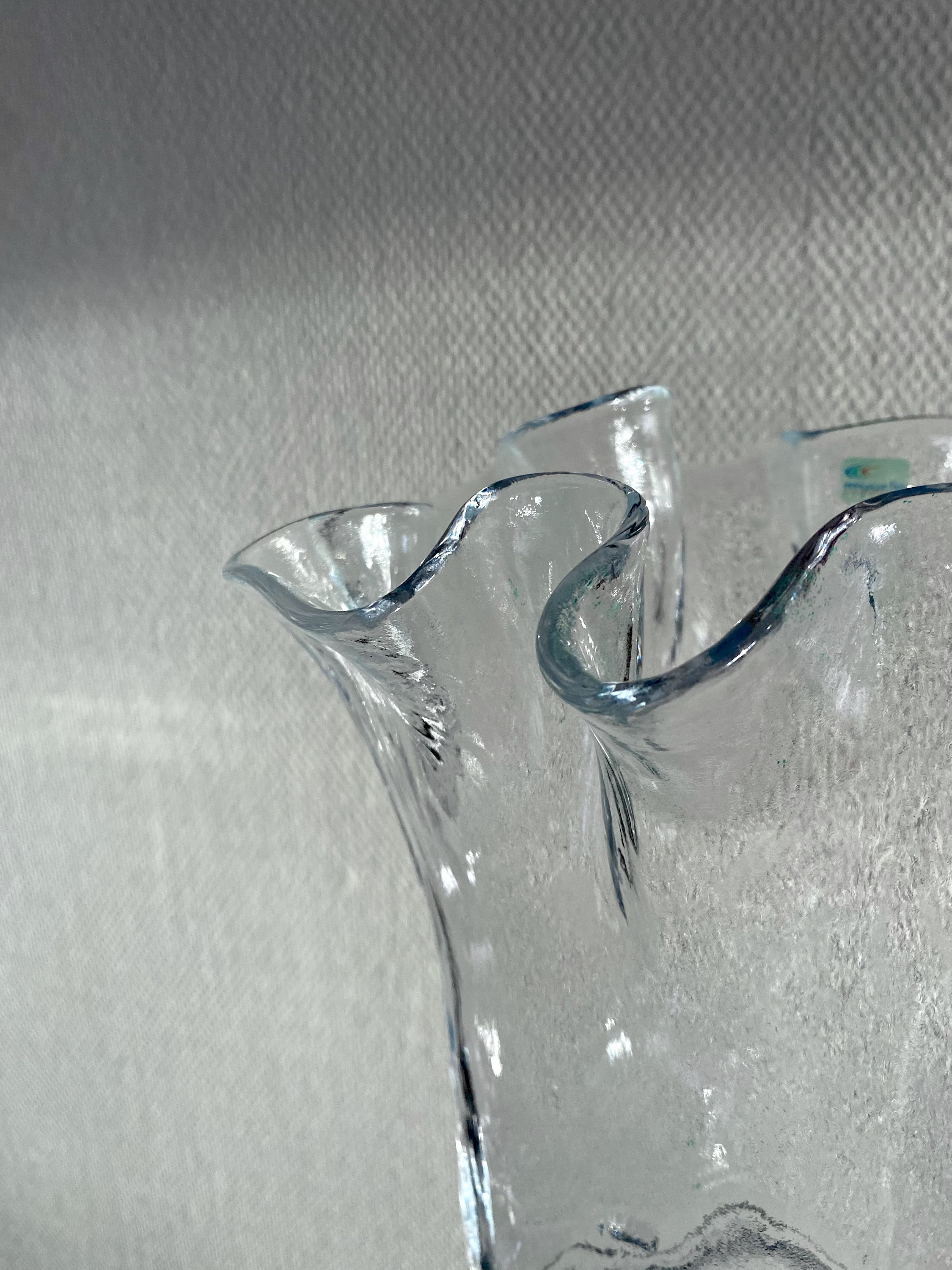 Ruffle Clear Glass Vase From Muurla Made in Finland - Etsy