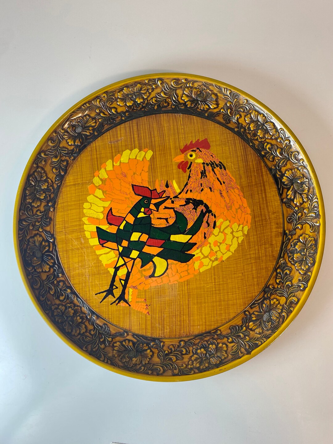 Midcentury Rooster Tray With Contemporary Rooster Motif Perfect for ...
