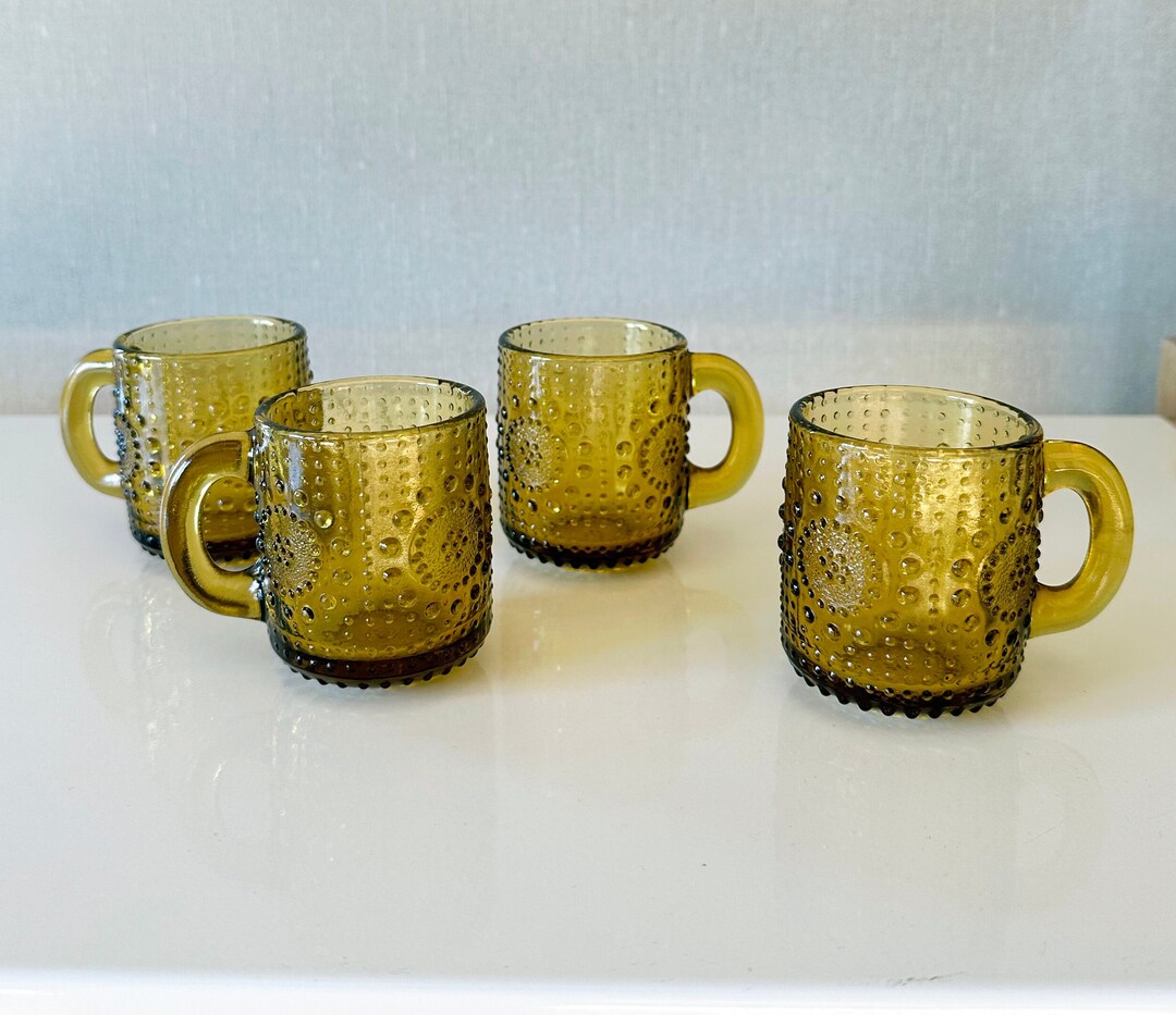 Four Grapponia Punch Mugs - Design by Nancy Still 1970 - Etsy
