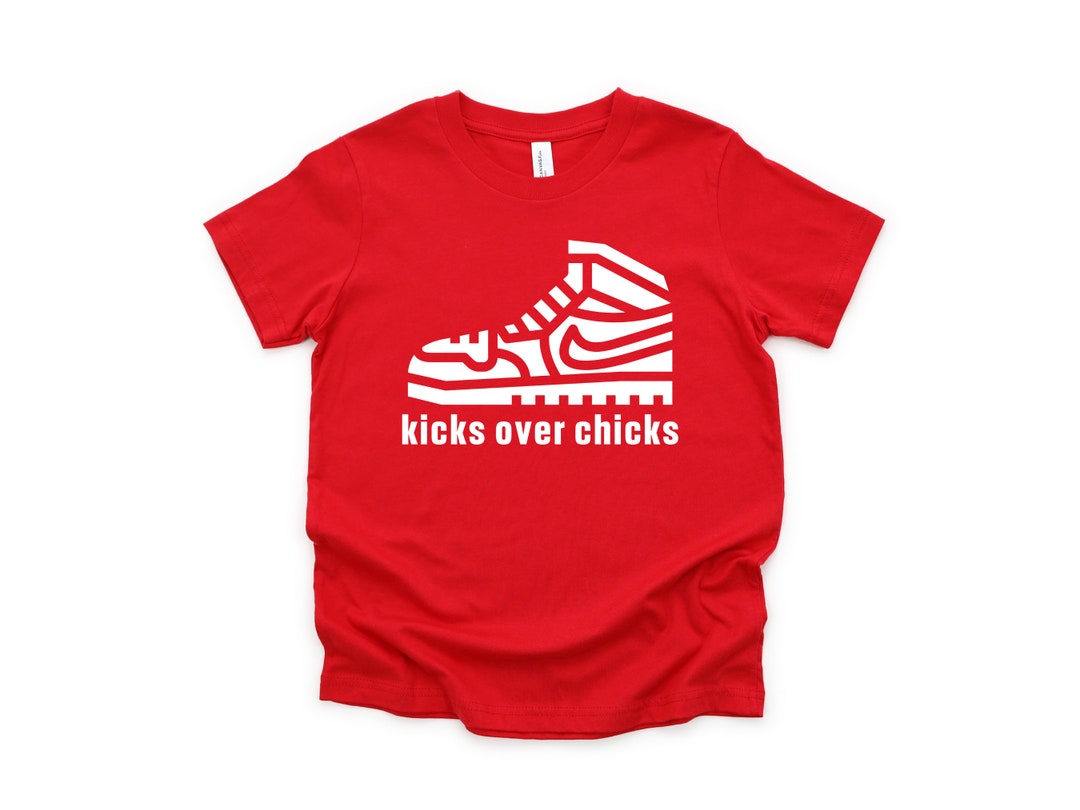 Kicks Over Chicks. Boys Tee. Boys Valentine Shirt. - Etsy