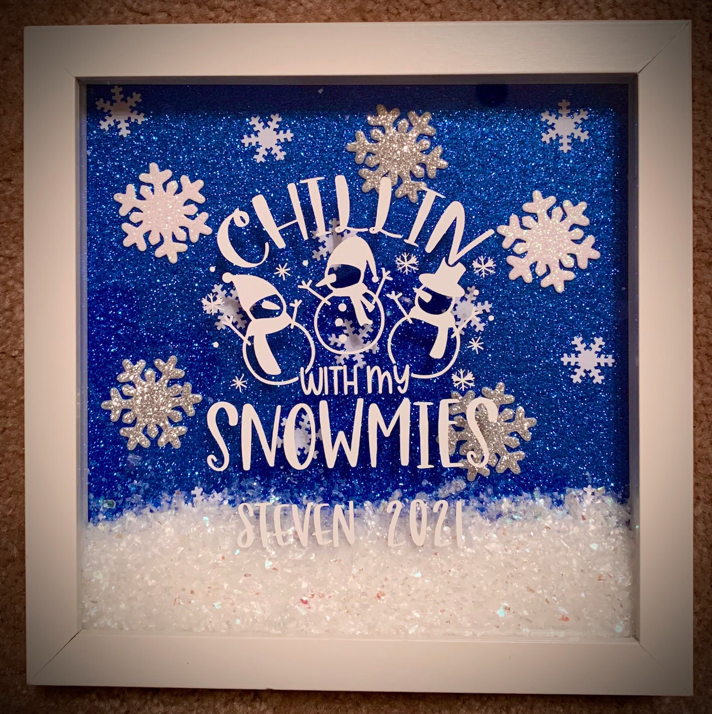 Hand-decorated Christmas Shadow Box - Etsy