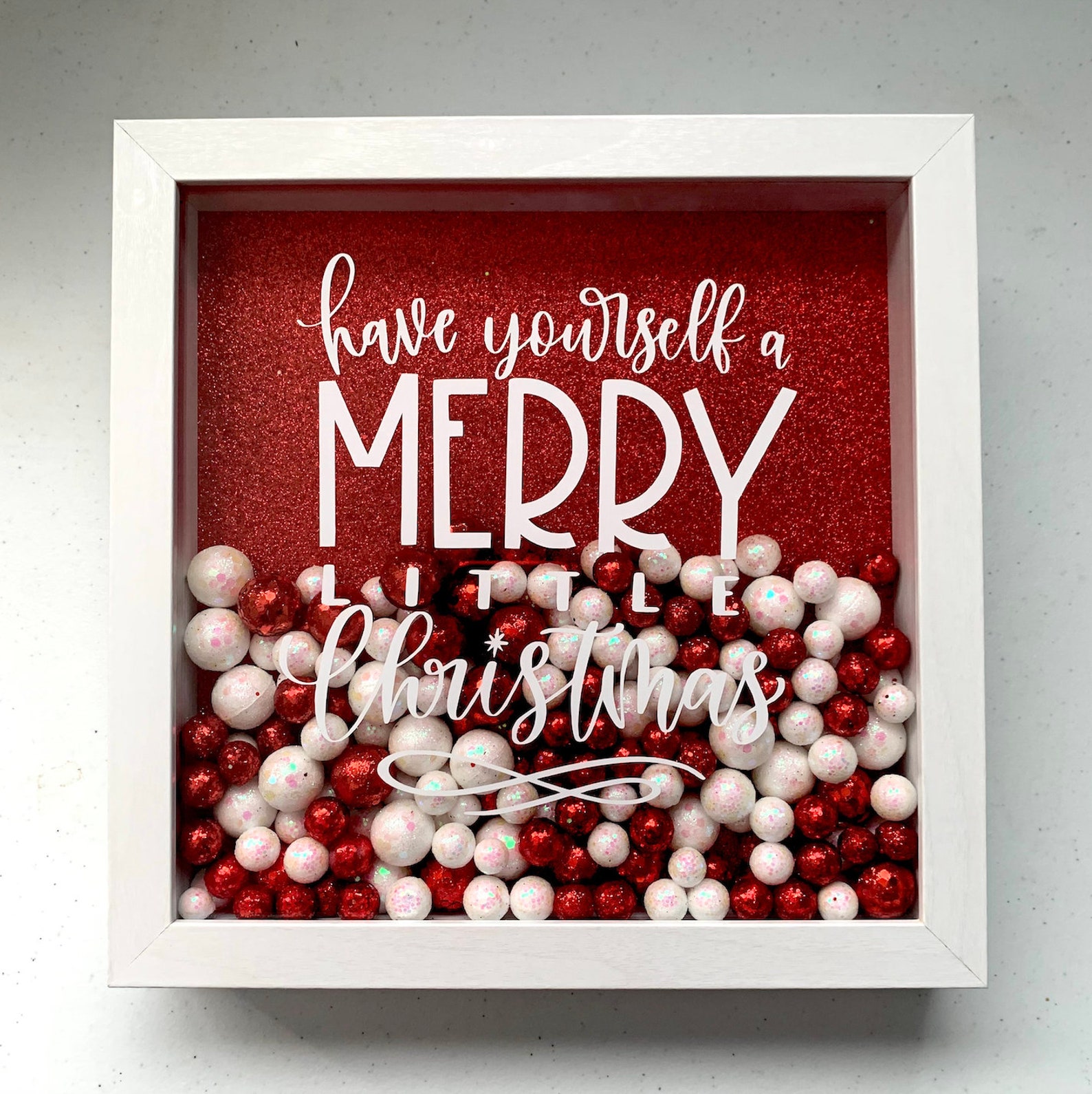 Hand-decorated Christmas Shadow Box - Etsy