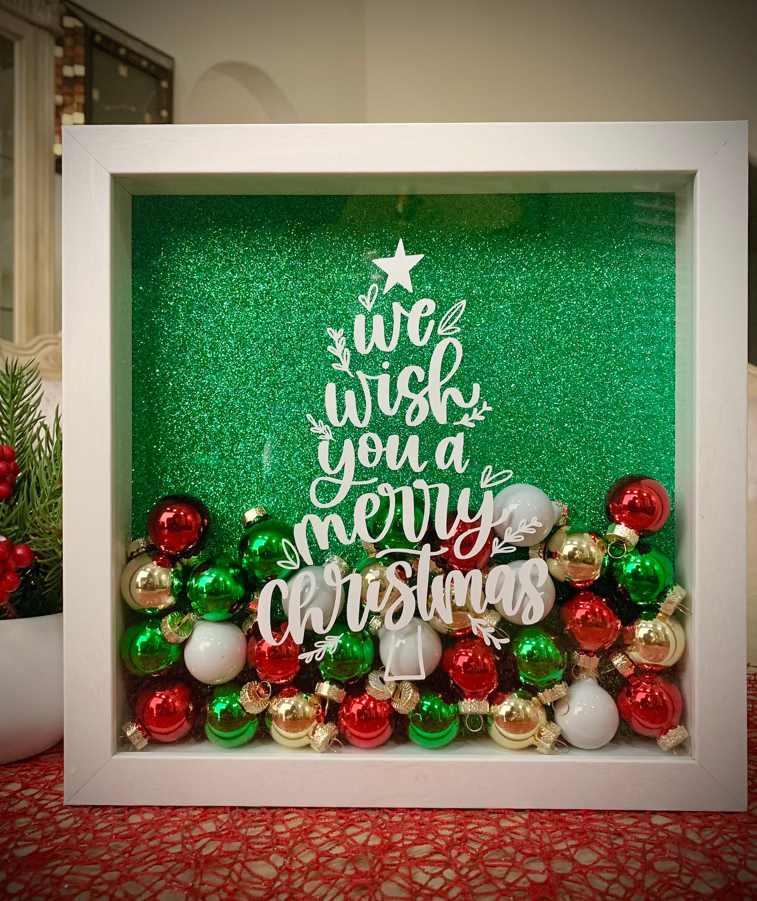 Hand-decorated Christmas Shadow Box - Etsy