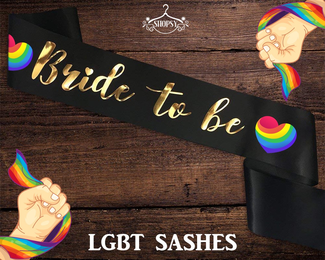 Custom LGBTQ Sash Rainbow Bride to Be Sash Pride Sash - Etsy UK