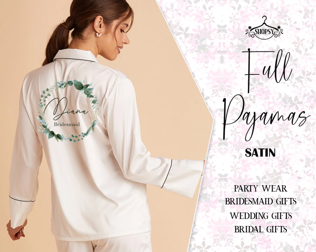 Customized Bride Pajamas Set Bridal Party Pajama Getting - Etsy