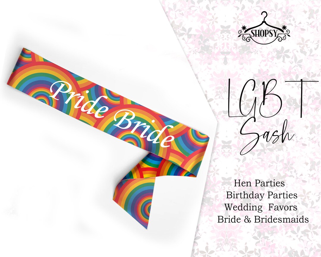 Customized Rainbow Hen Party Sash Customized Sash Bridesmaid - Etsy