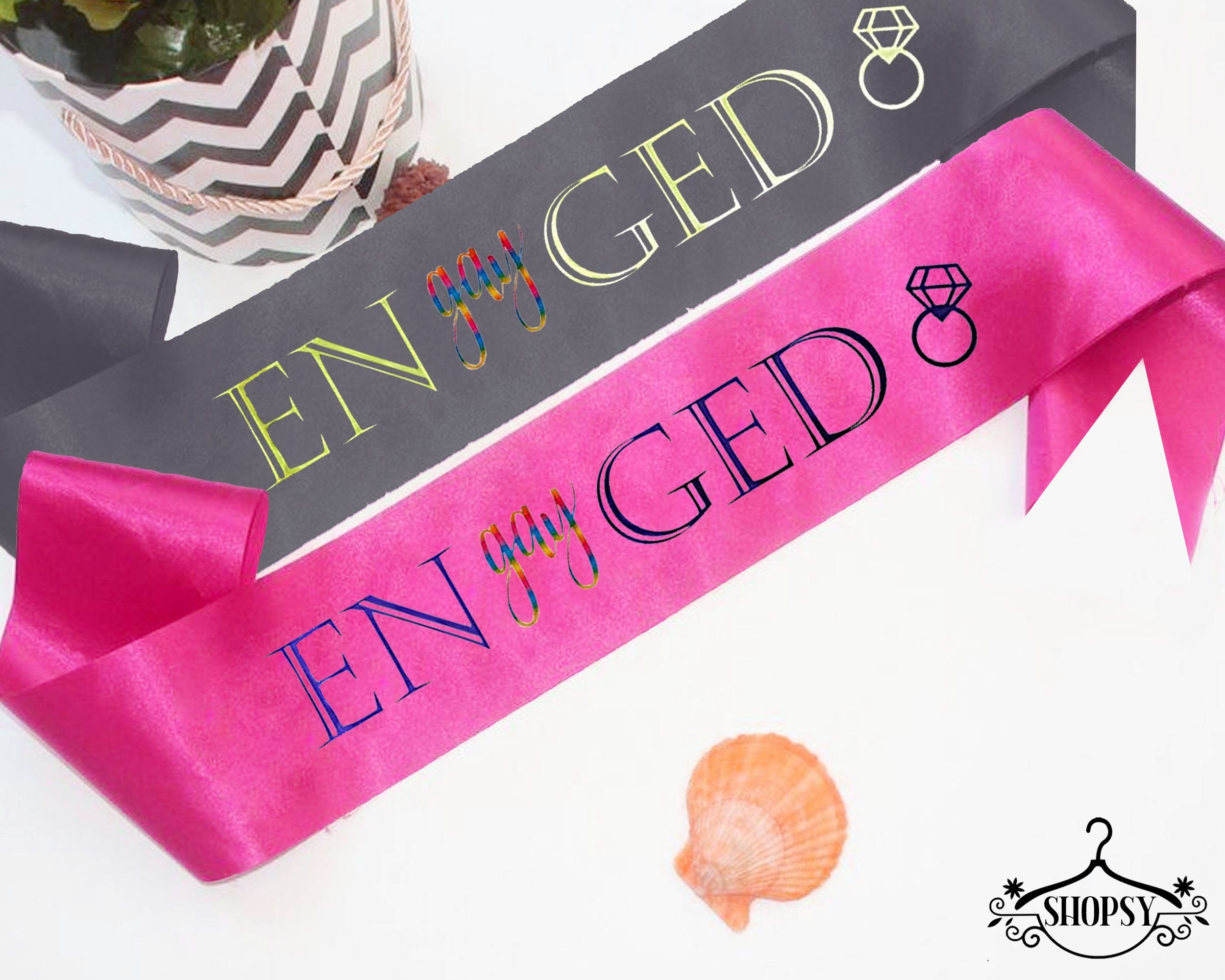 Custom Engayged Sash Bride Groom to Be Sash Gay Pride Lesbian - Etsy