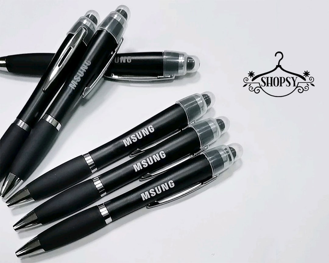 Set of Personalized LED Pen Customized LED Pens With Stylus Custom Pens ...