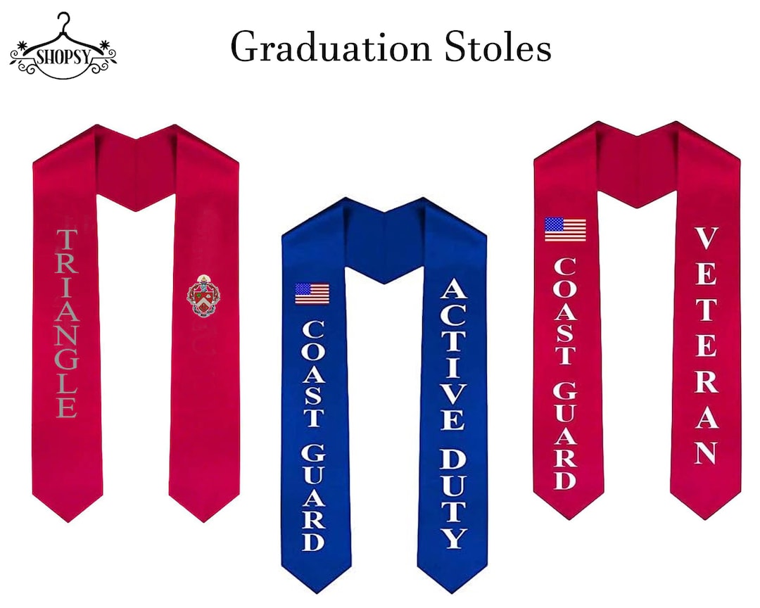 Personalized College Stole Graduation Stole Sash Custom Graduation ...