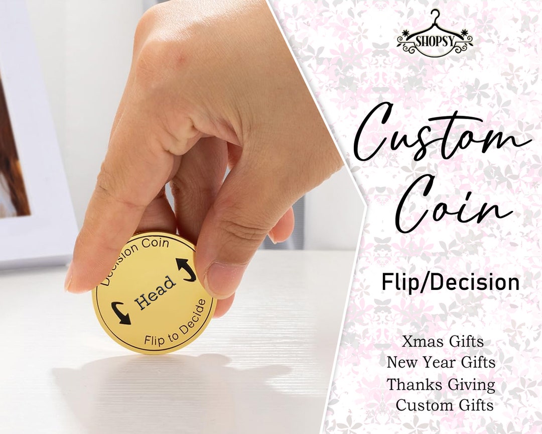 Decision Making Flip Coin Decision Making Coin Custom - Etsy