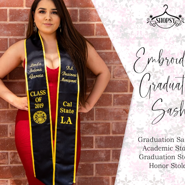 Custom Graduation Stole - Etsy