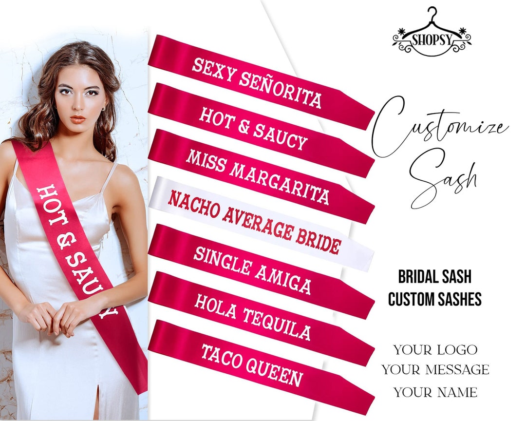 Customized Sash Personalized Birthday Sash Bridesmaid Sash Personalized Sash Custom Sash Bridal ...