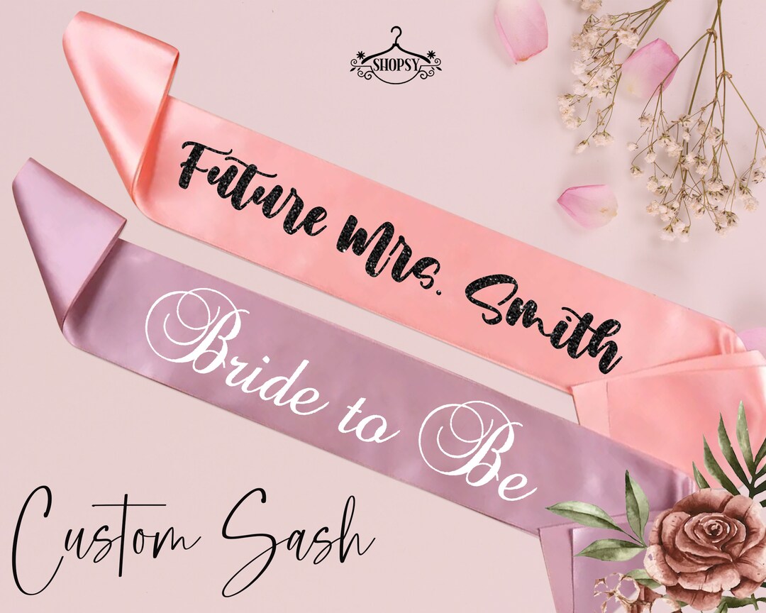 Customized Satin Sash Bachelorette Party Sash Pageant Sash - Etsy