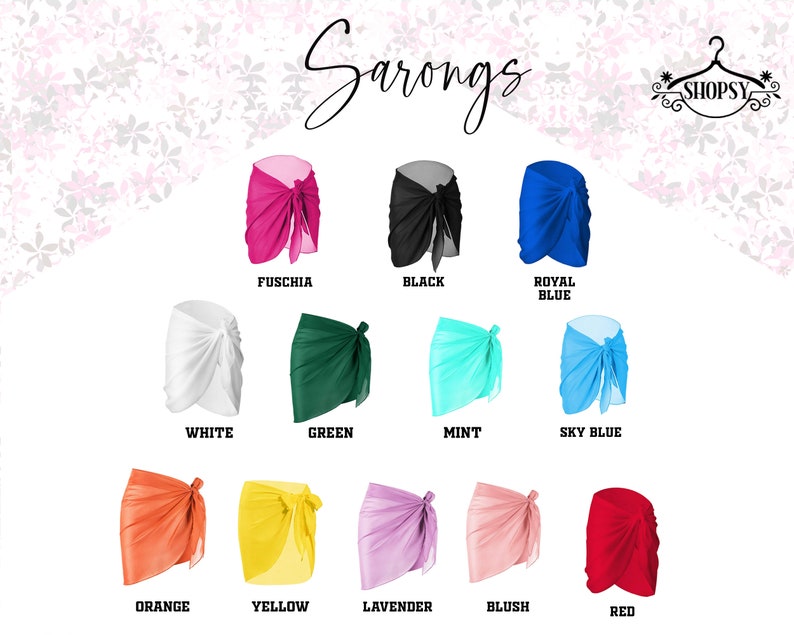 Custom Ruffled Sarongs Beach Wrap Bachelorette Party Swim - Etsy